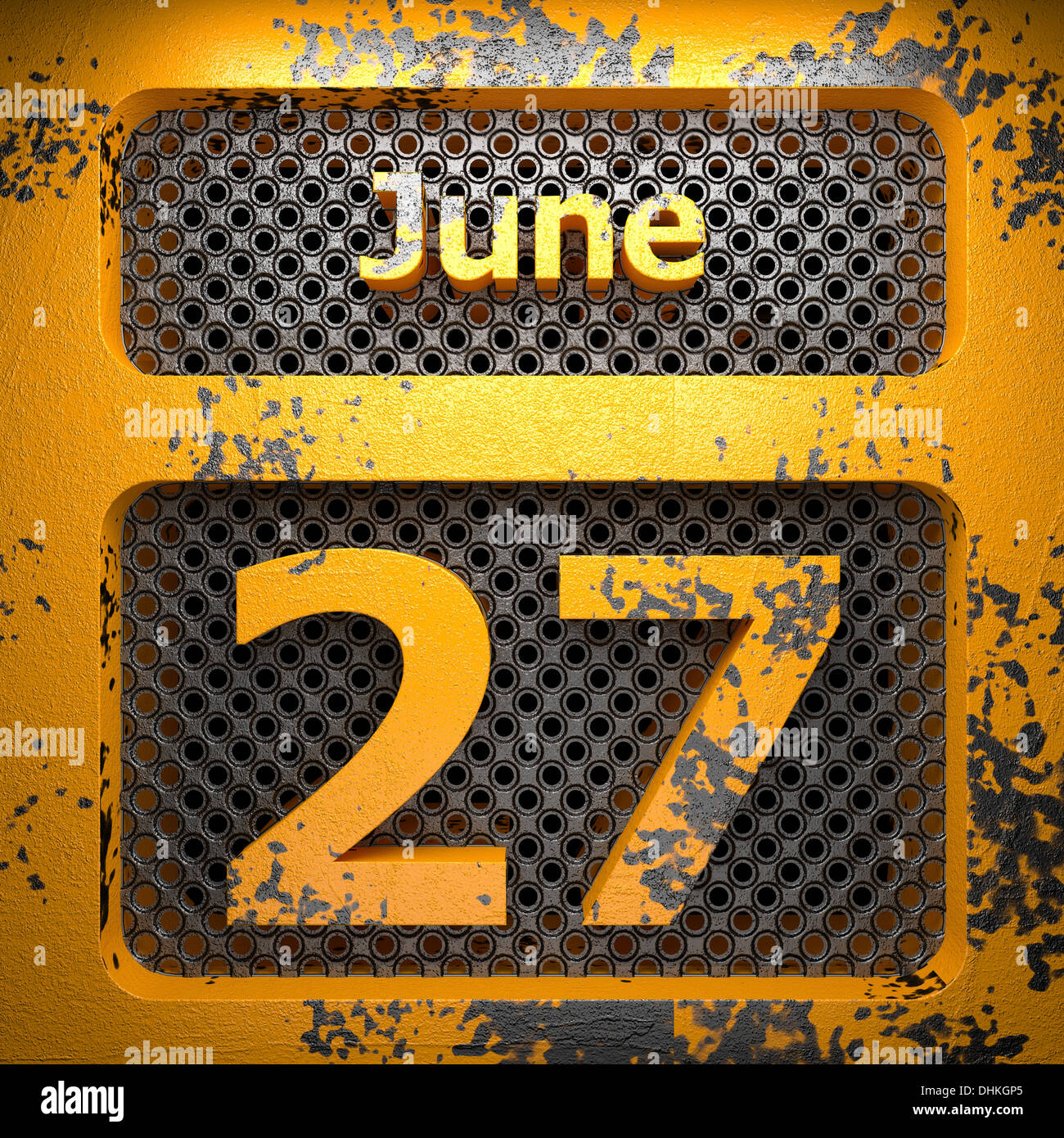 june 27 of painted steel Stock Photo - Alamy