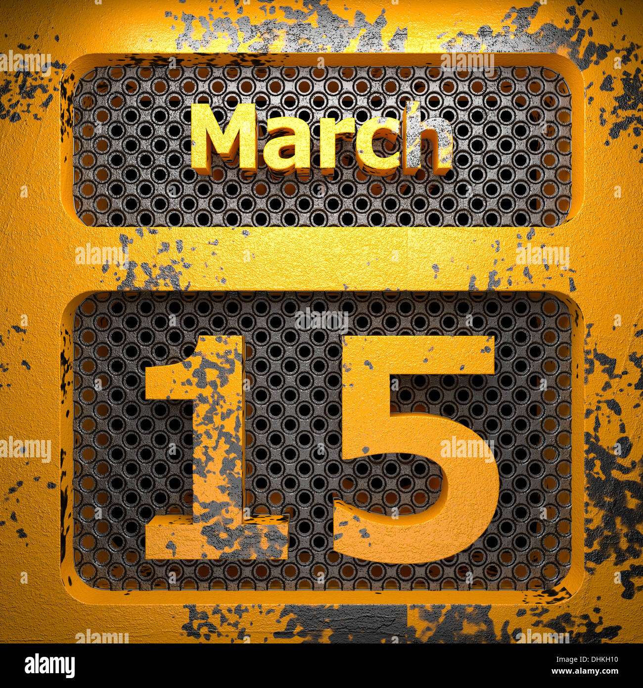 march 15 of painted steel Stock Photo - Alamy