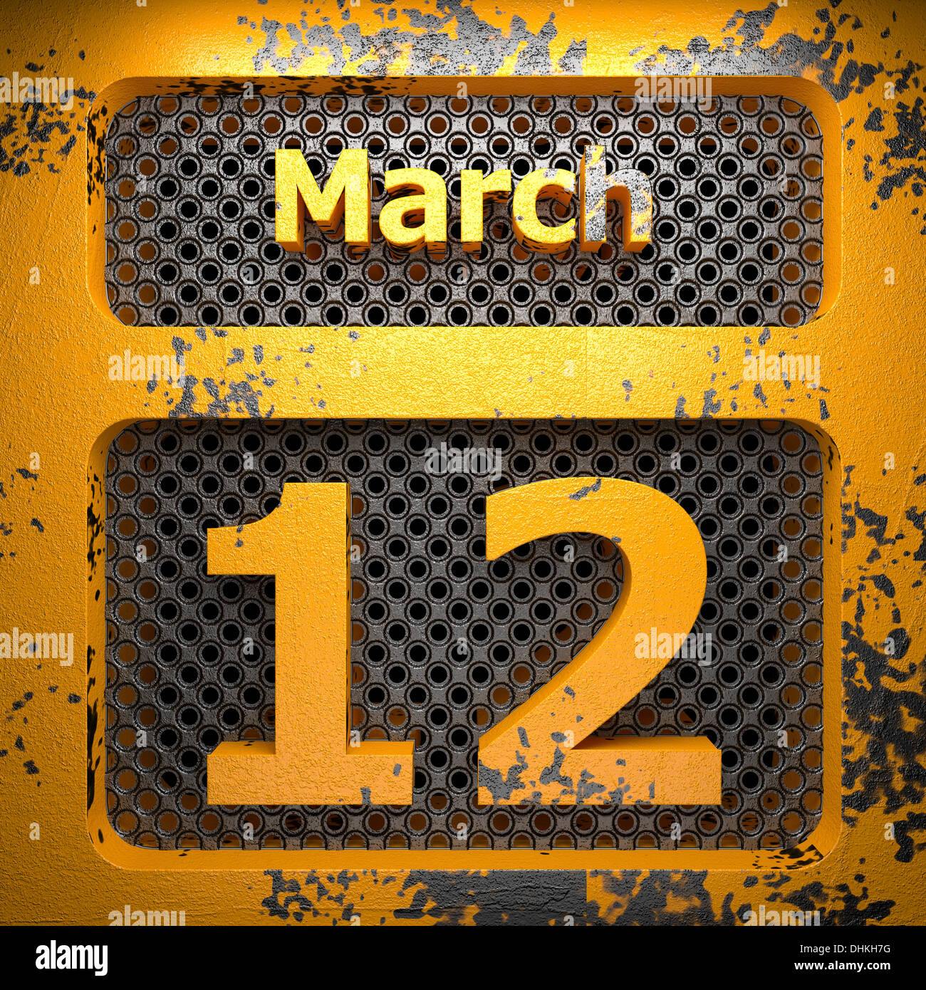 march 12 of painted steel Stock Photo - Alamy