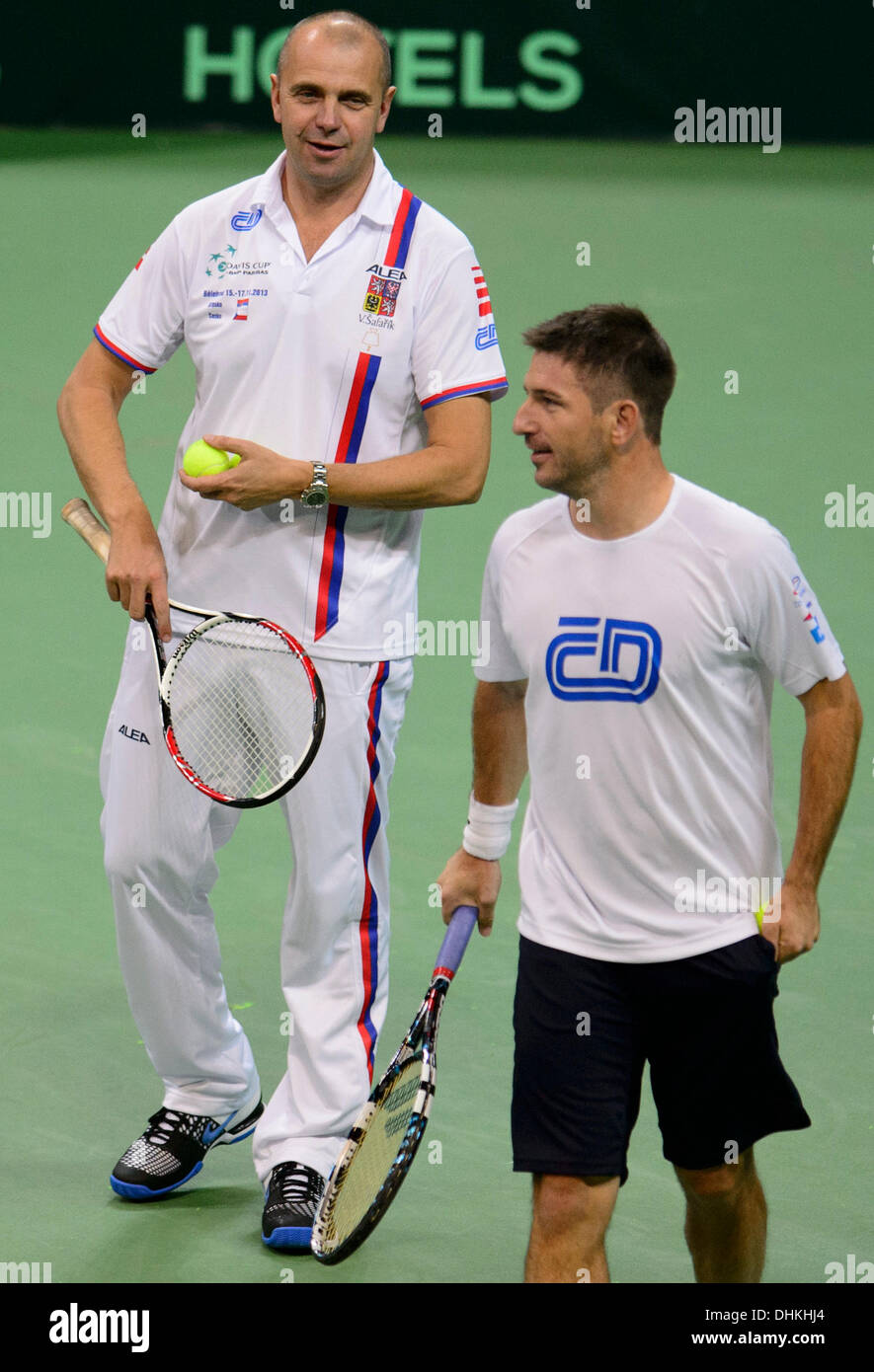 Beograd, Serbia. 12th November 2013. Vladimir Safarik (left) and Jan ...