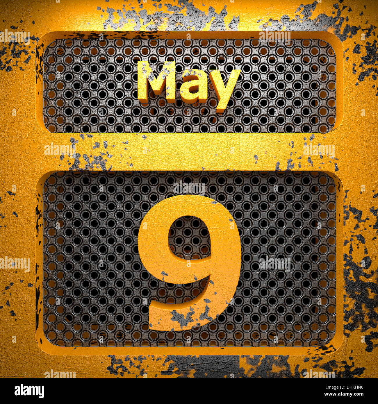 may 9 of painted steel Stock Photo - Alamy