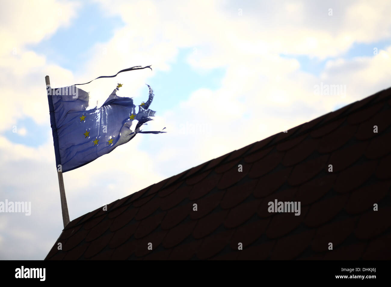 Eu flag broken hi-res stock photography and images - Alamy