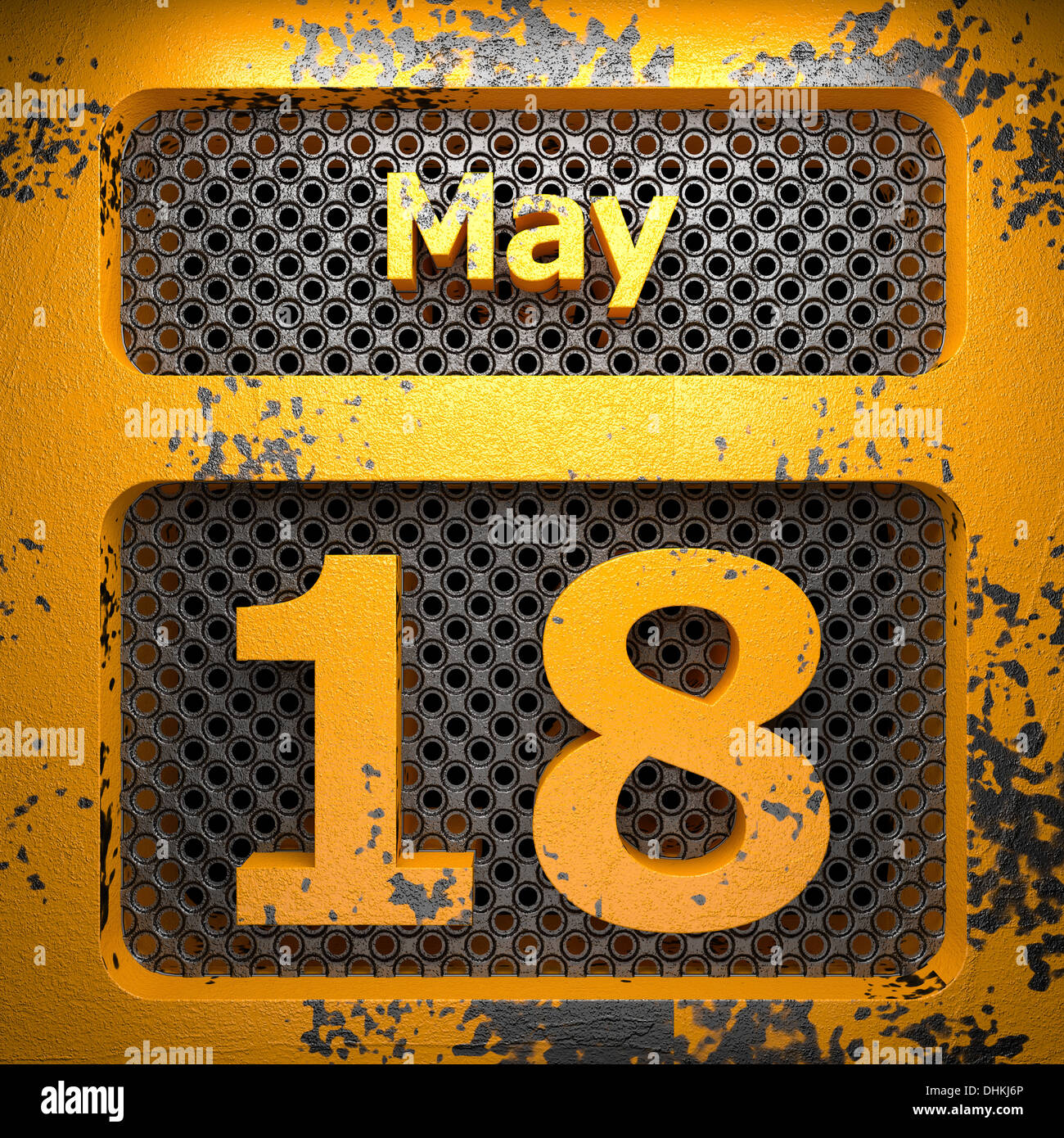 may 18 of painted steel Stock Photo - Alamy