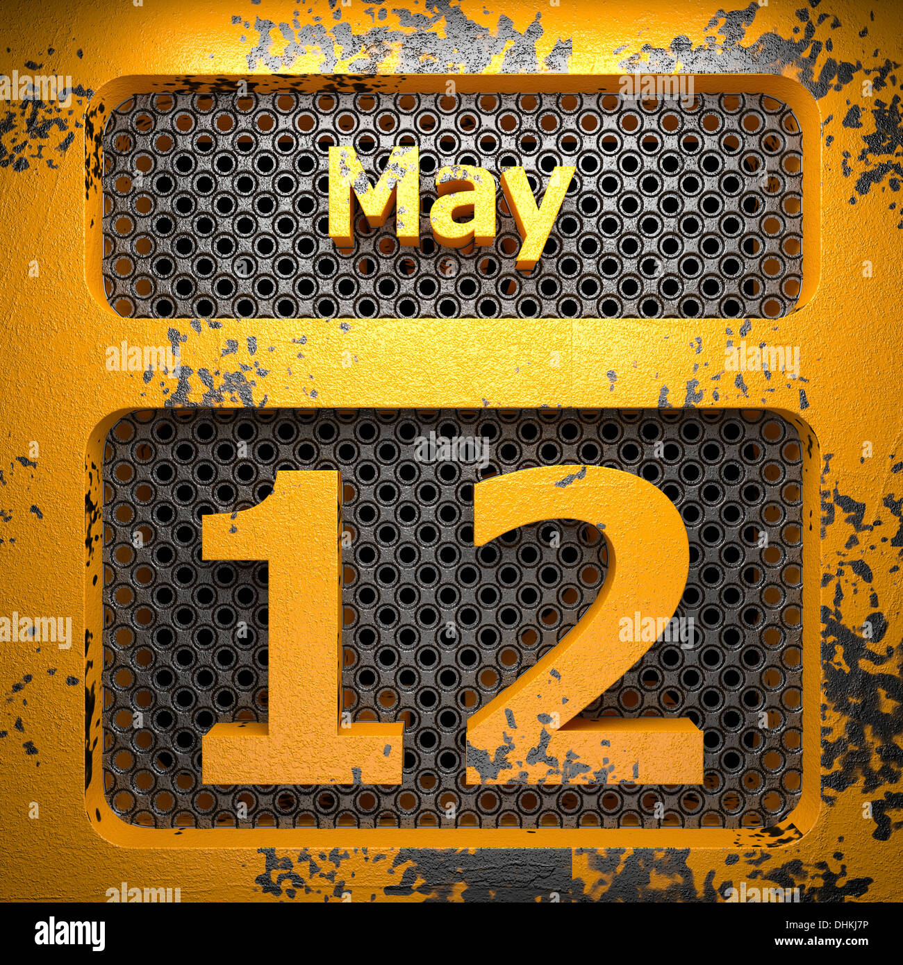 may 12 of painted steel Stock Photo - Alamy