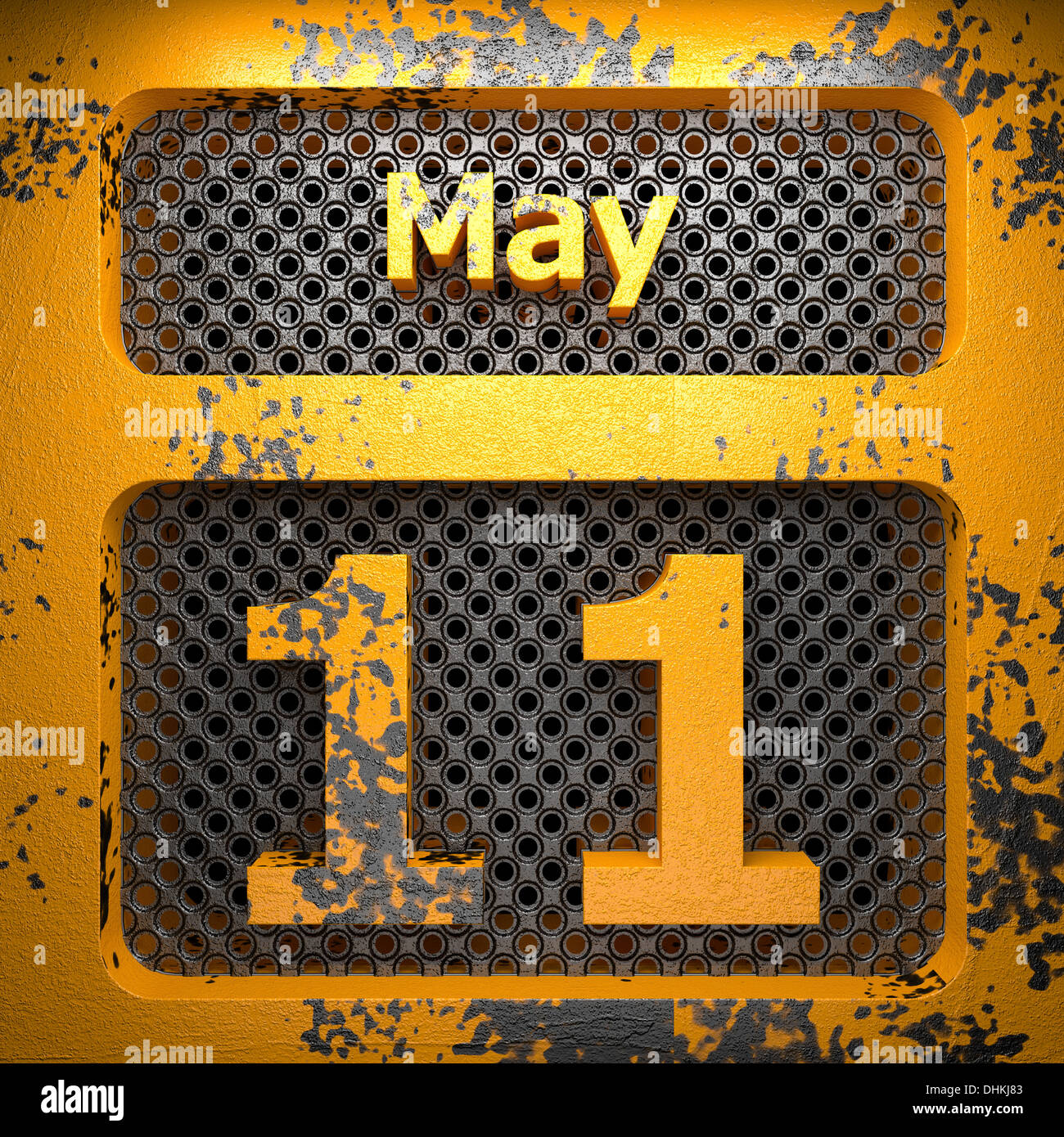 may 11 of painted steel Stock Photo - Alamy