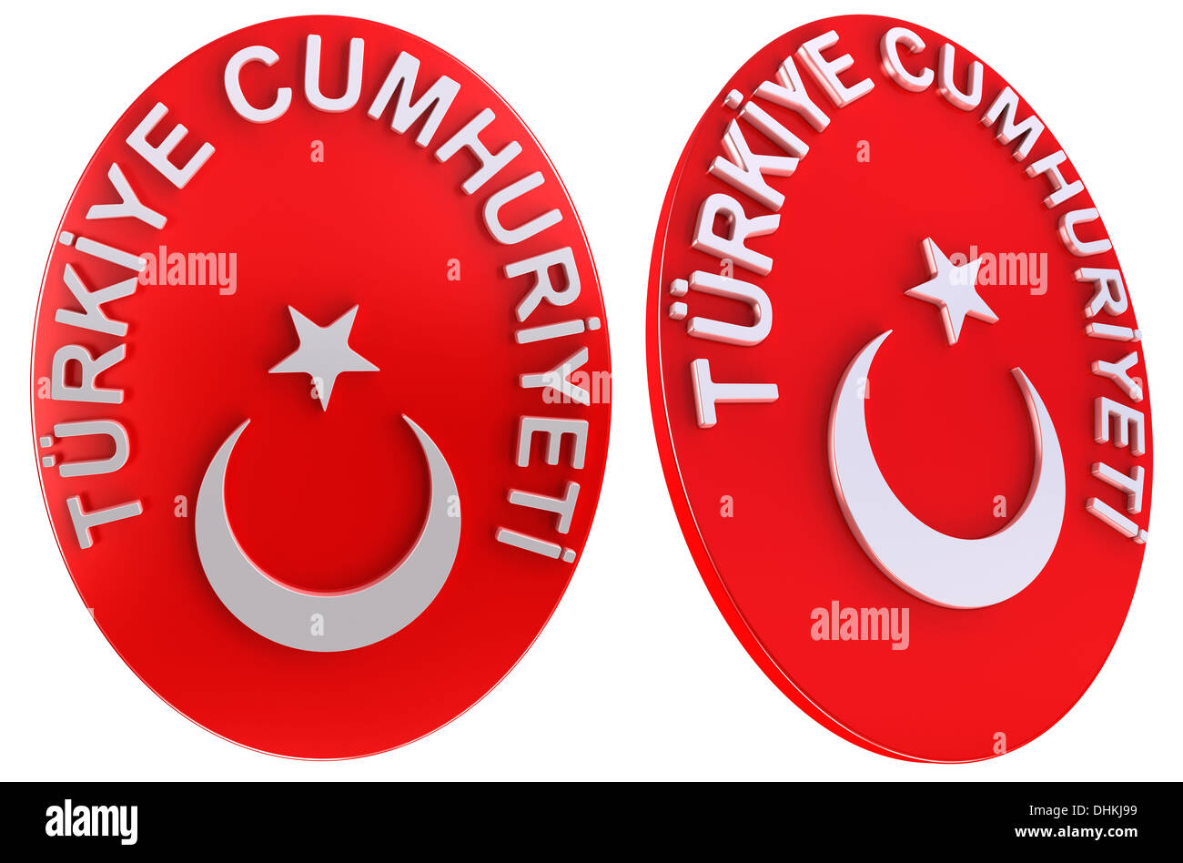 3D Turkish coat of arms Stock Photo - Alamy