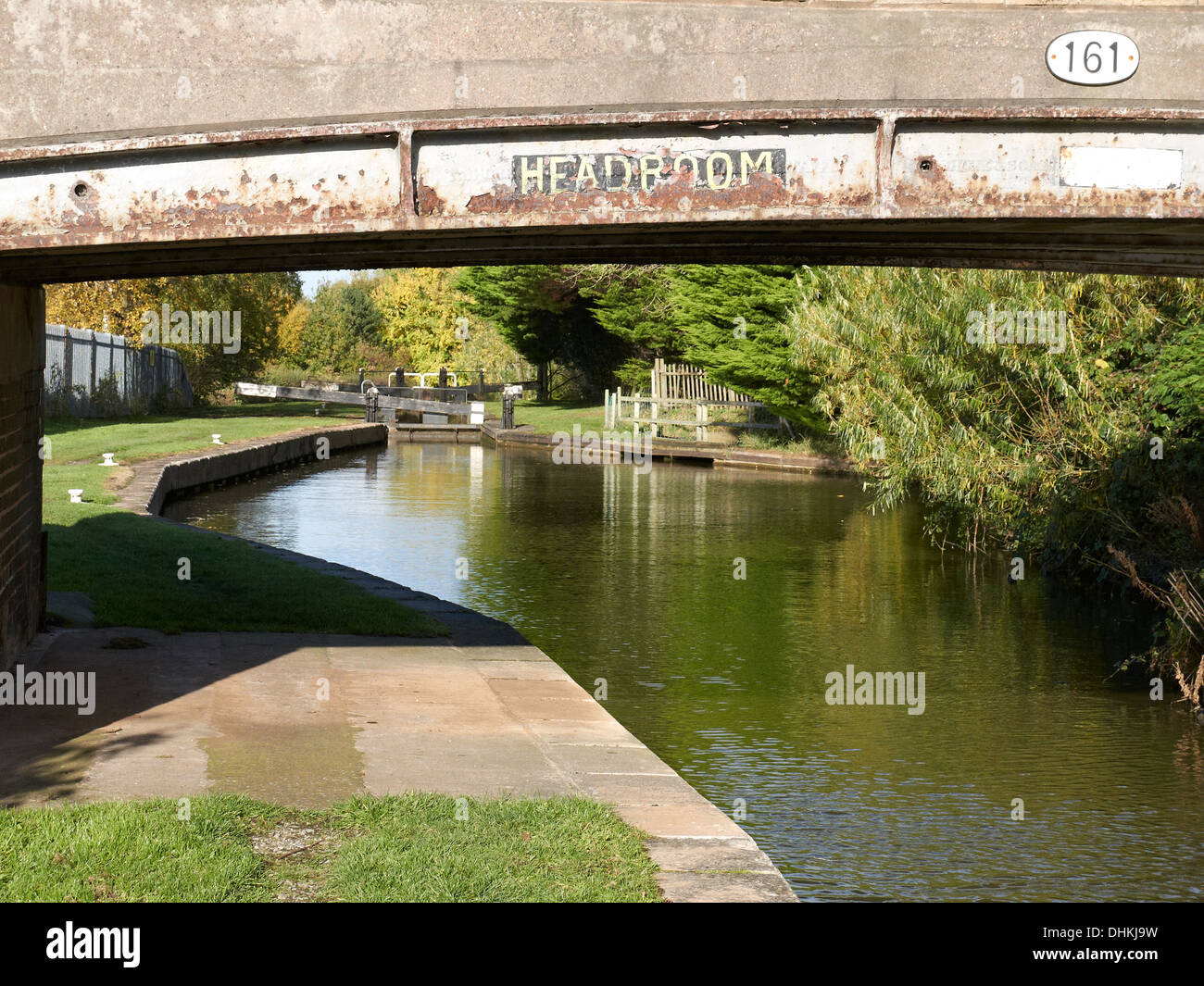 Headroom sign bridge 161 on the Trent & Mersey Canal also known as ...