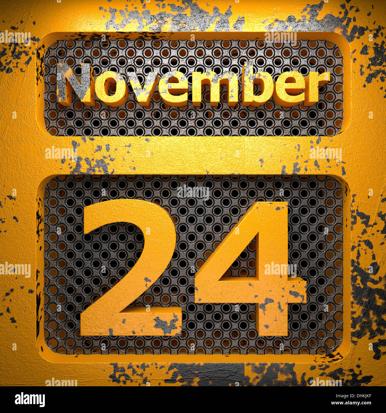 november 24 of painted steel Stock Photo - Alamy