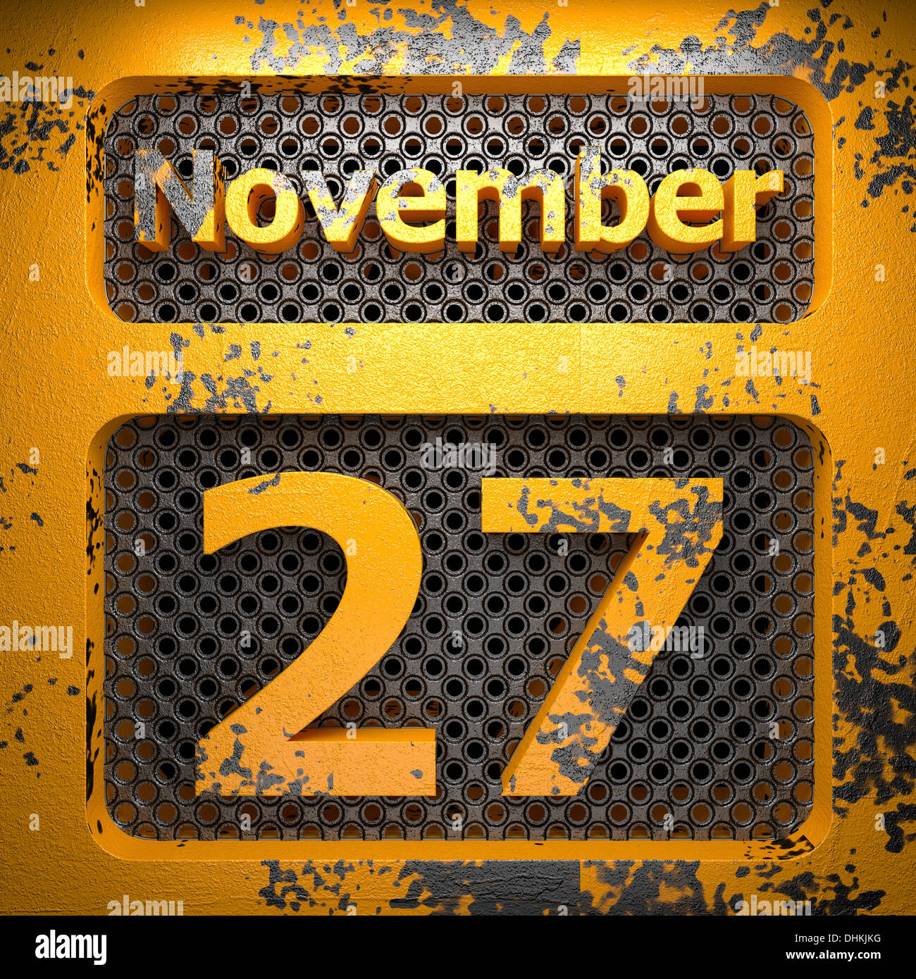 november 27 of painted steel Stock Photo - Alamy