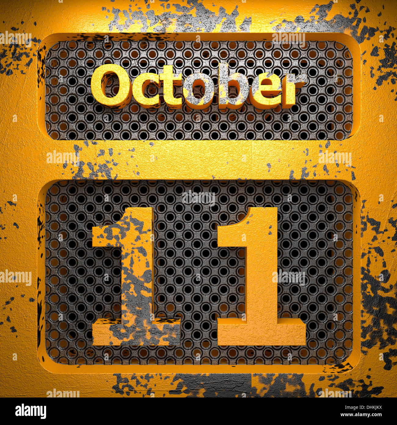 october 11 of painted steel Stock Photo - Alamy