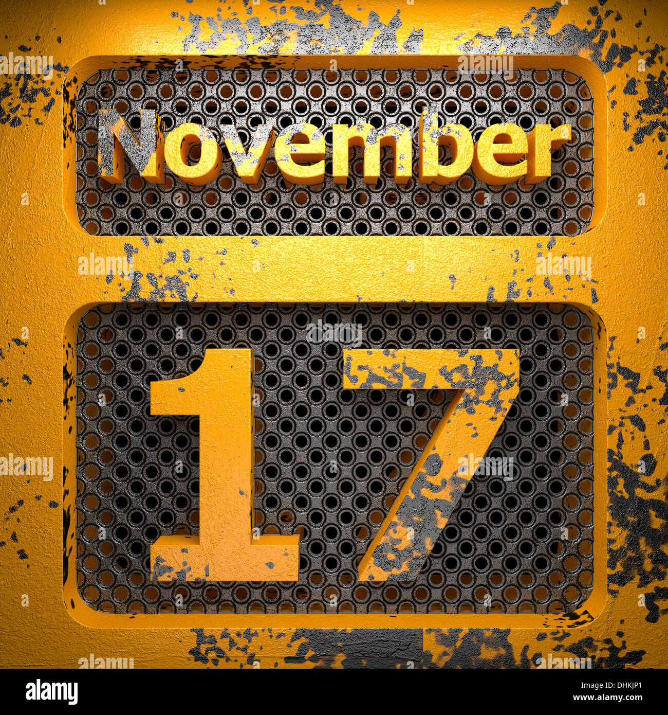 november 17 of painted steel Stock Photo - Alamy