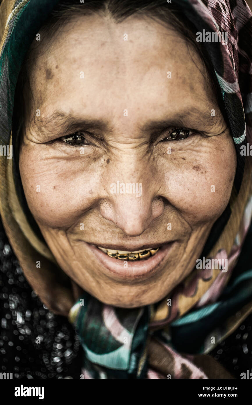 Portrait of an Uighur woman Stock Photo - Alamy