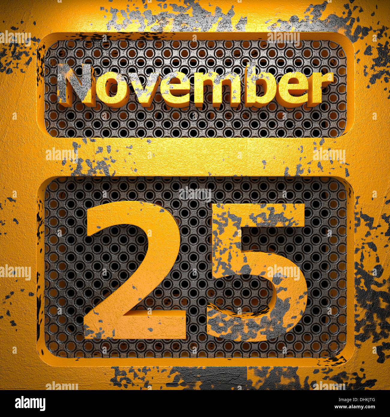 november 25 of painted steel Stock Photo - Alamy