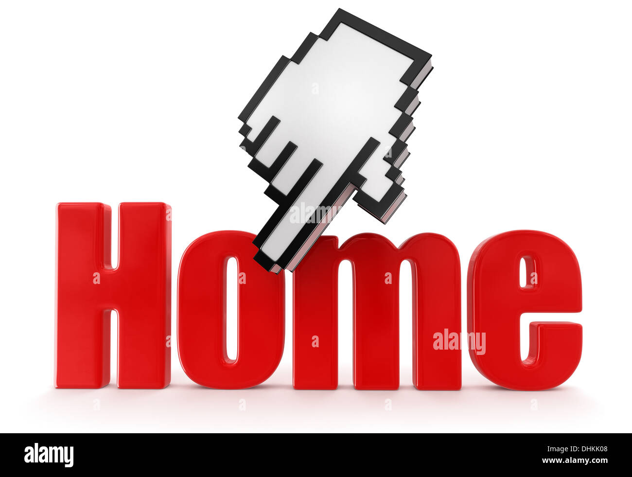 Cursor and Home (clipping path included Stock Photo - Alamy
