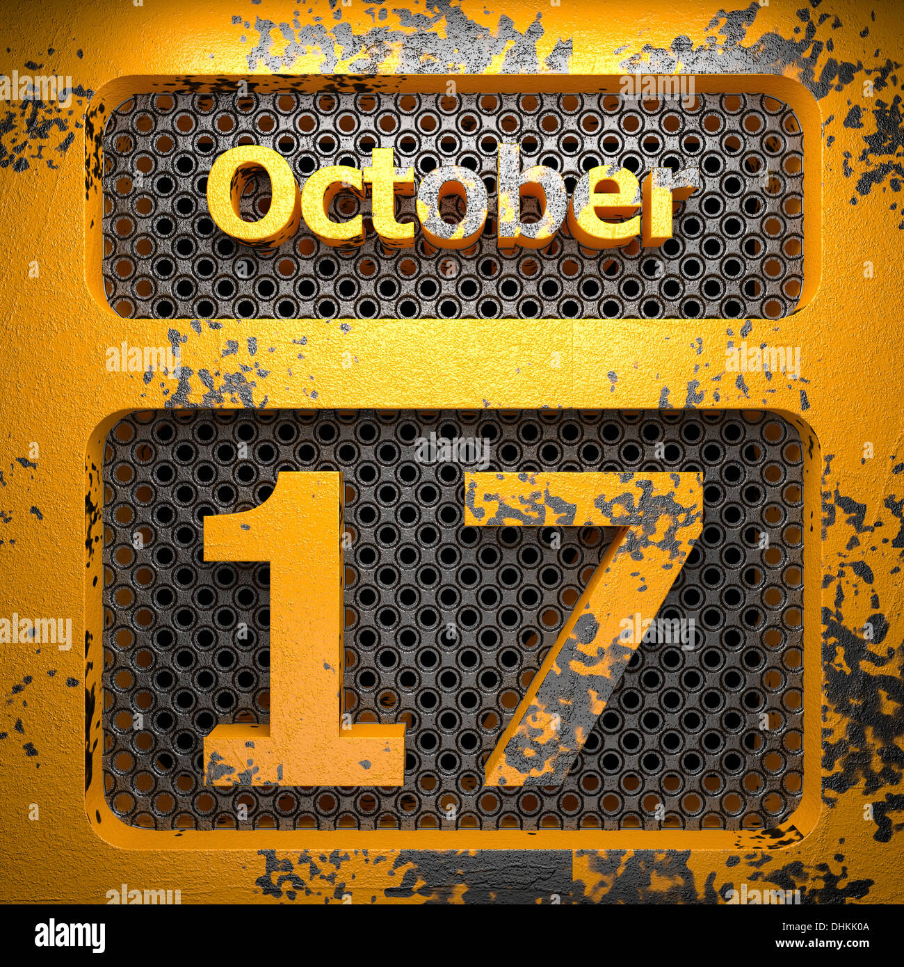 october 17 of painted steel Stock Photo - Alamy