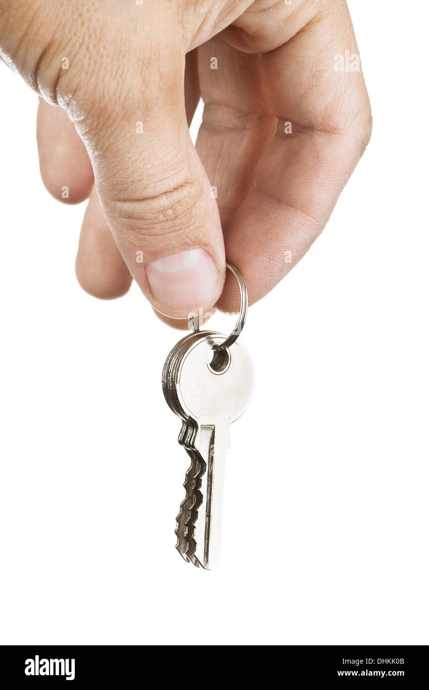 Hand holding bunch keys hi-res stock photography and images - Alamy