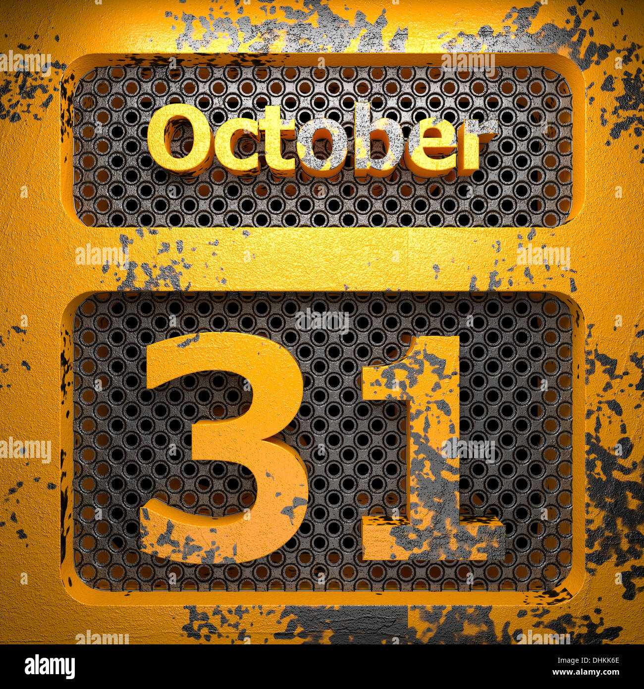 october 31 of painted steel Stock Photo - Alamy