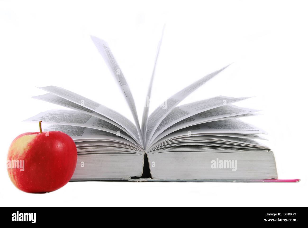 opened book isolated on white Stock Photo - Alamy