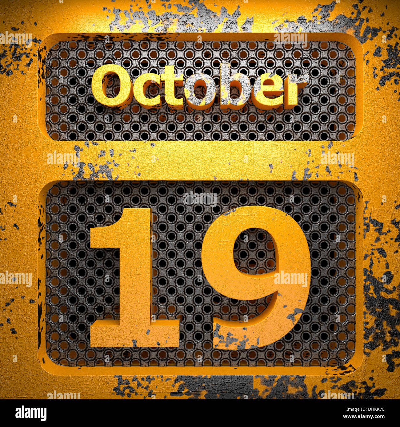 october 19 of painted steel Stock Photo - Alamy