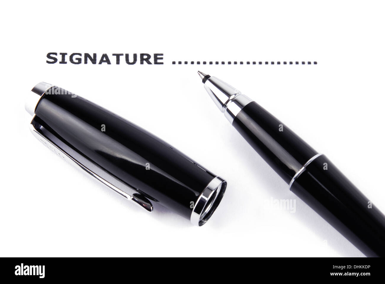 signature pen isolated macro Stock Photo - Alamy