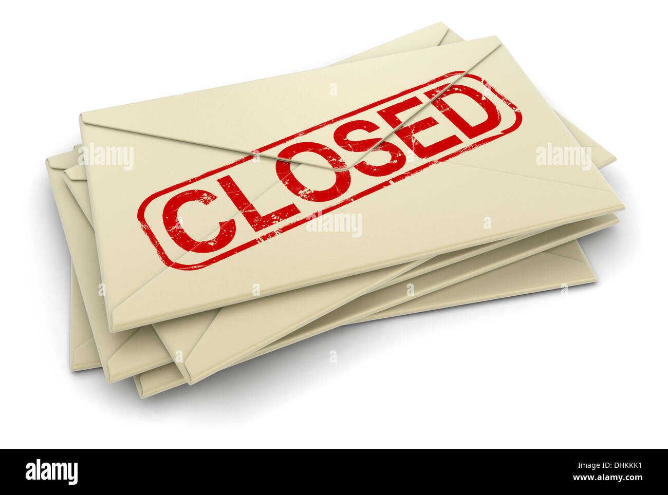 Closed letters (clipping path included Stock Photo - Alamy