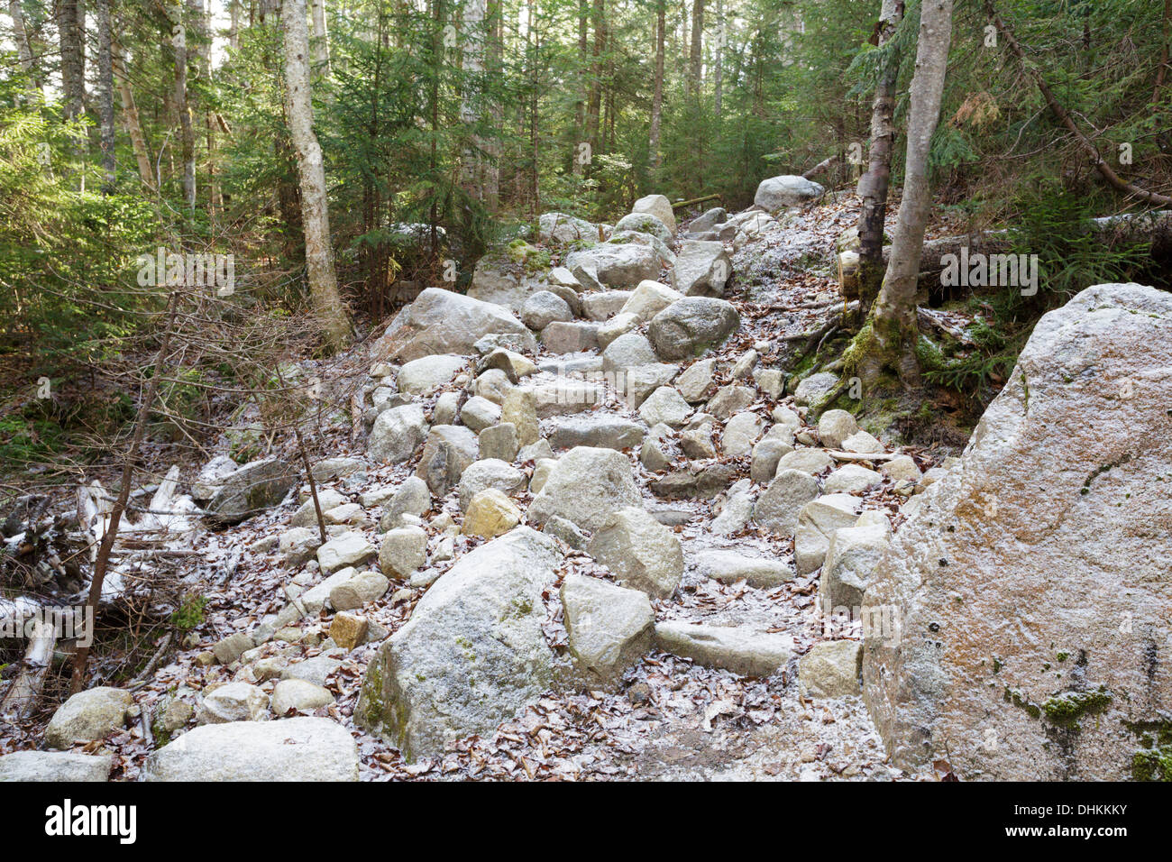 Stonework along Hancock Notch Trail in White Mountain National Forest ...