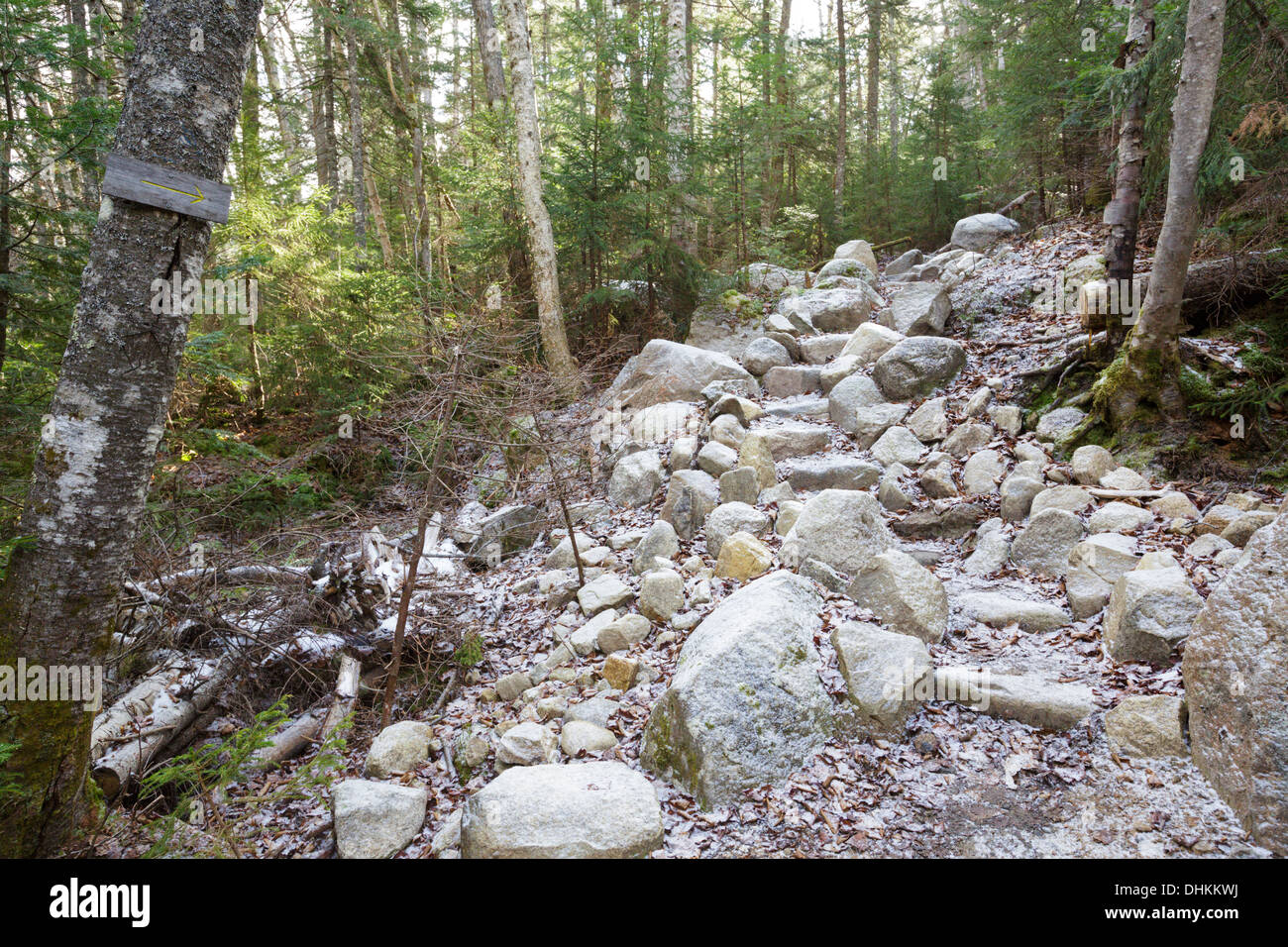Stonework along Hancock Notch Trail in White Mountain National Forest ...