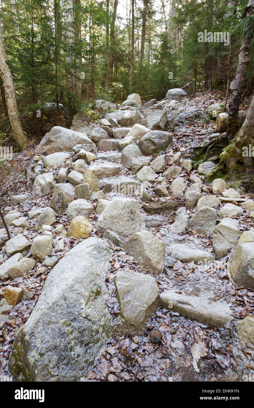Stonework along Hancock Notch Trail in White Mountain National Forest ...