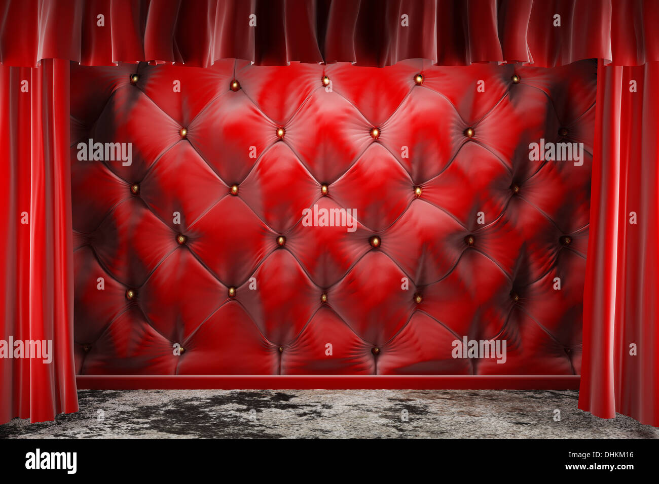 red fabric curtain Stock Photo - Alamy