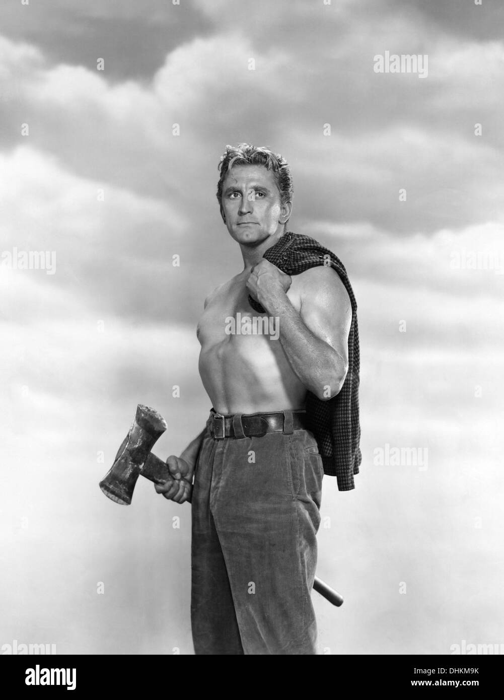 Kirk Douglas on-set of the Film, The Big Trees, 1952 Stock Photo - Alamy