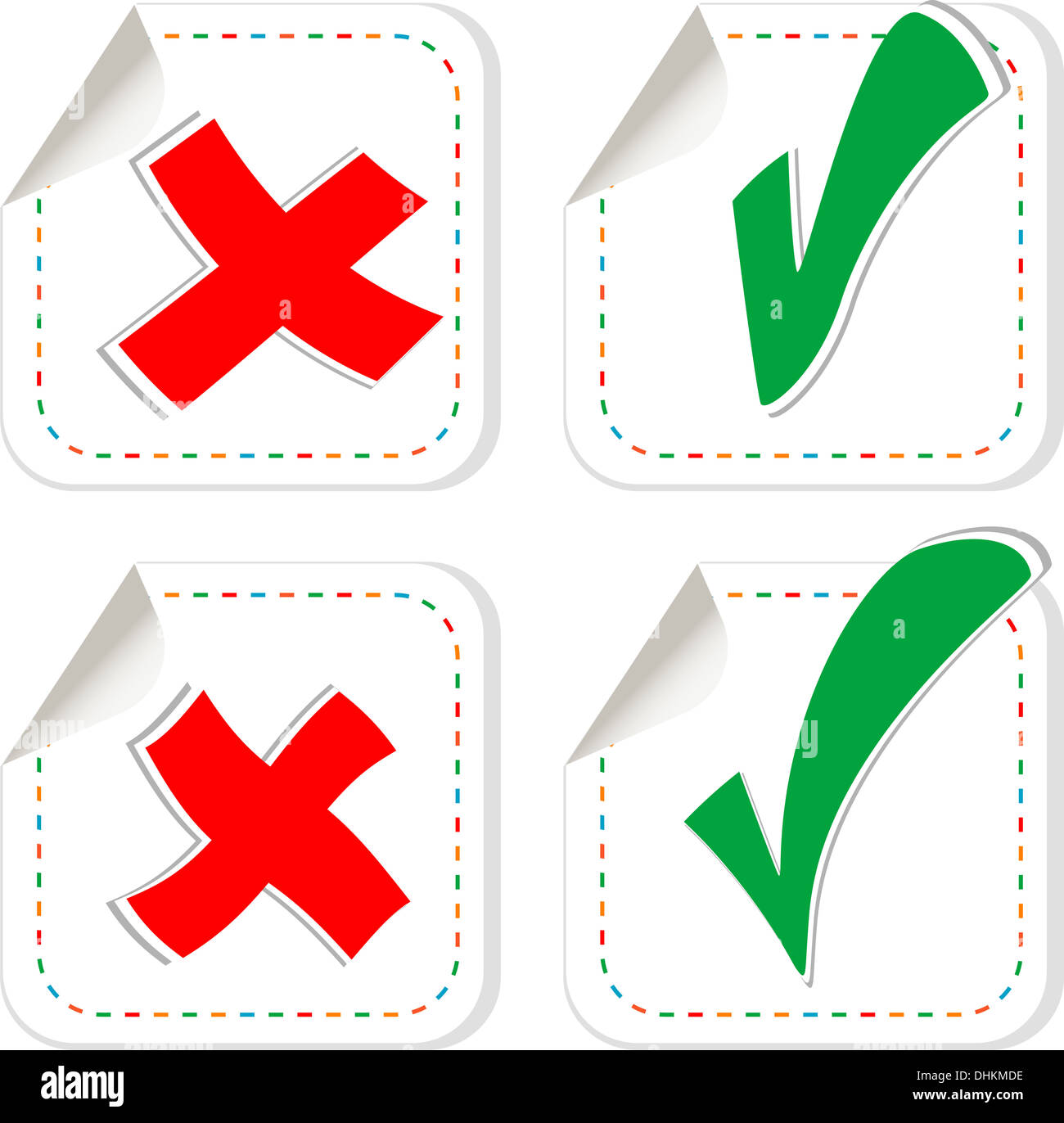 Checkmark icon stickers hi-res stock photography and images - Alamy