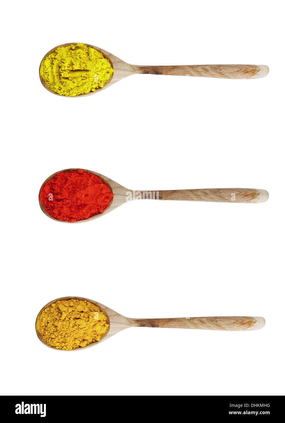 Three spoons with spices Stock Photo - Alamy
