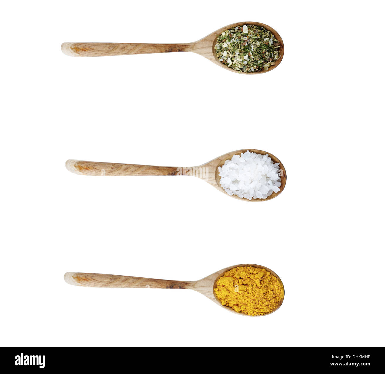 Three spoons with spices Stock Photo - Alamy