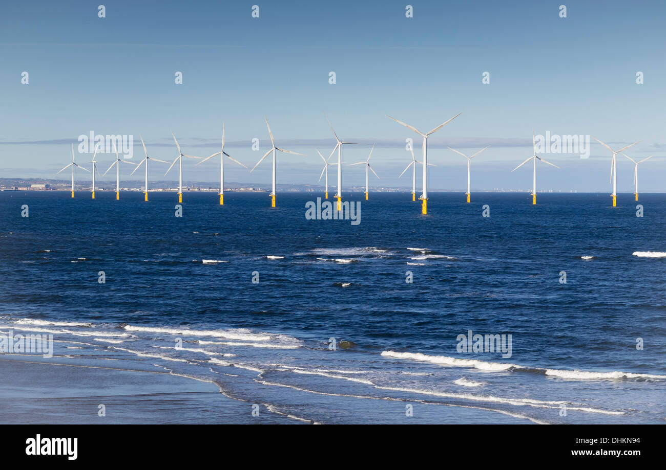 Sixteen of the twenty seven turbines in the wind farm seen from the ...