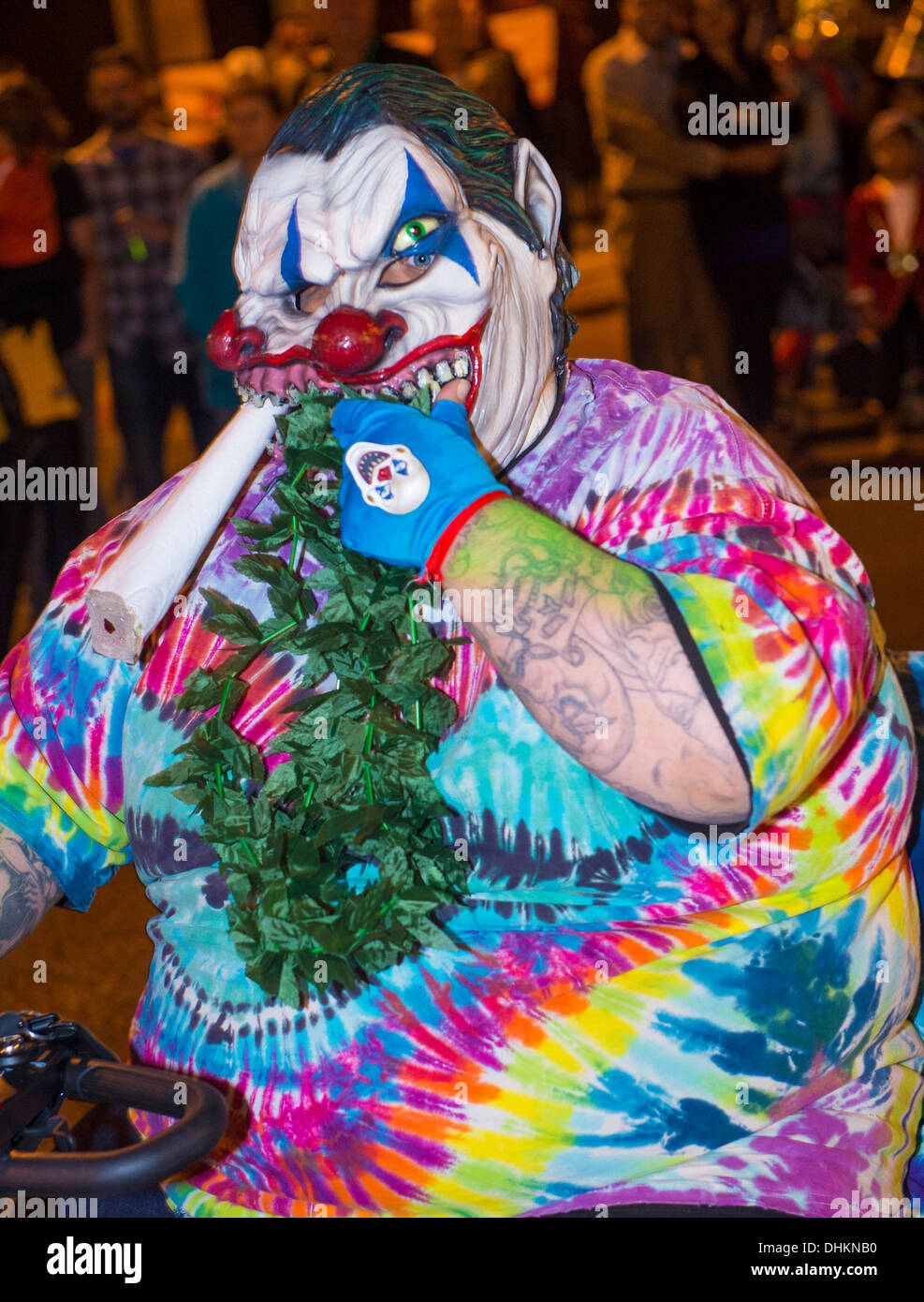 An unidentified participant at the annual Las Vegas Halloween parade ...