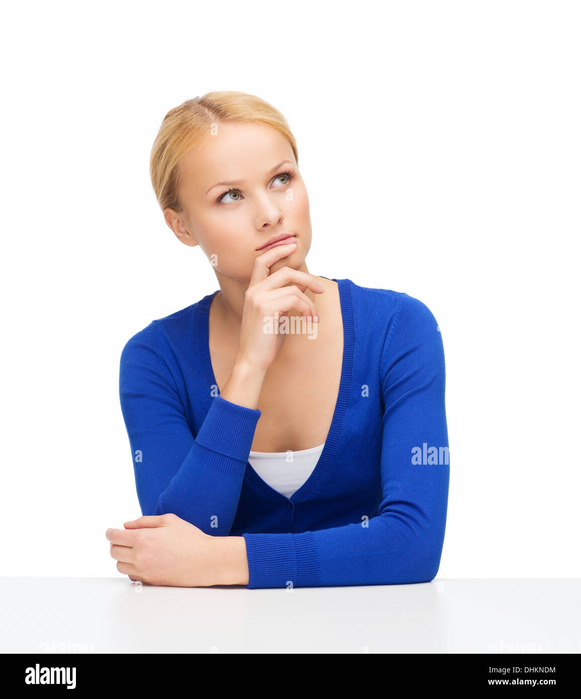 Serious girl making choice hi-res stock photography and images - Alamy