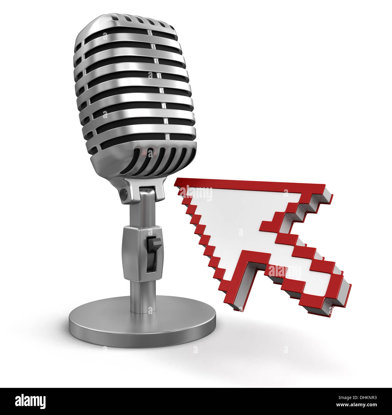 Cursor and Microphone (clipping path included Stock Photo - Alamy