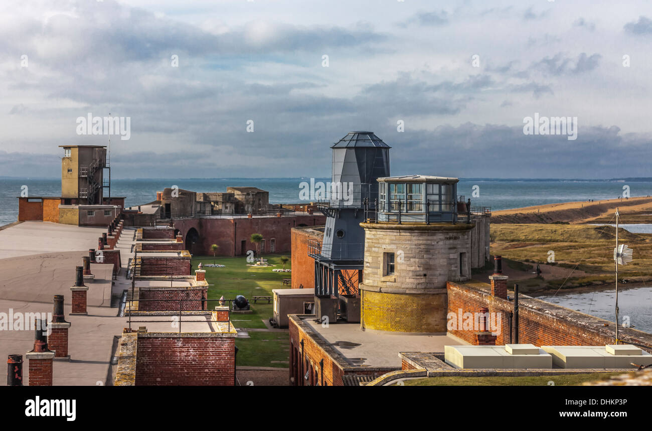 Hurst Castle, naval fort defending Portsmouth harbour entrances and ...