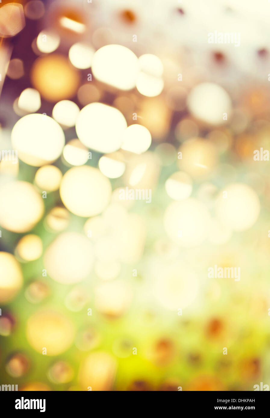 Abstract background of retro tinted lights with copy space, defocus ...