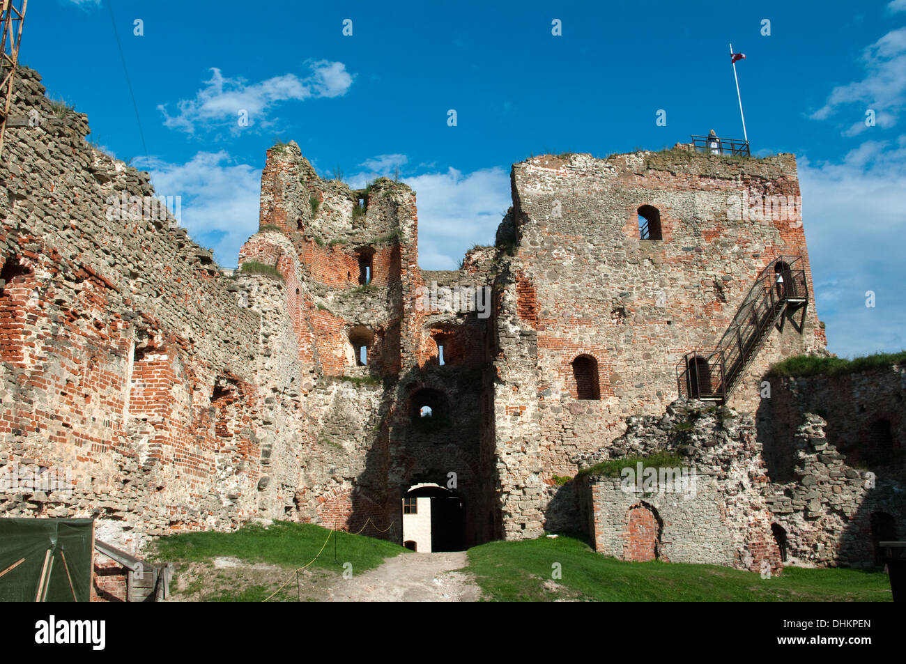 Ruins of medieval castle of the Livonian crusades in Bauske, Latvia ...