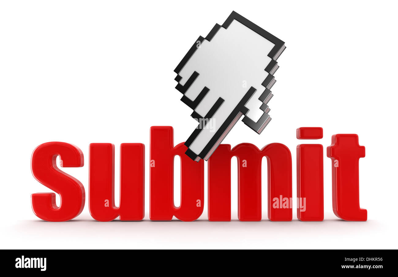 Cursor and submit (clipping path included Stock Photo - Alamy