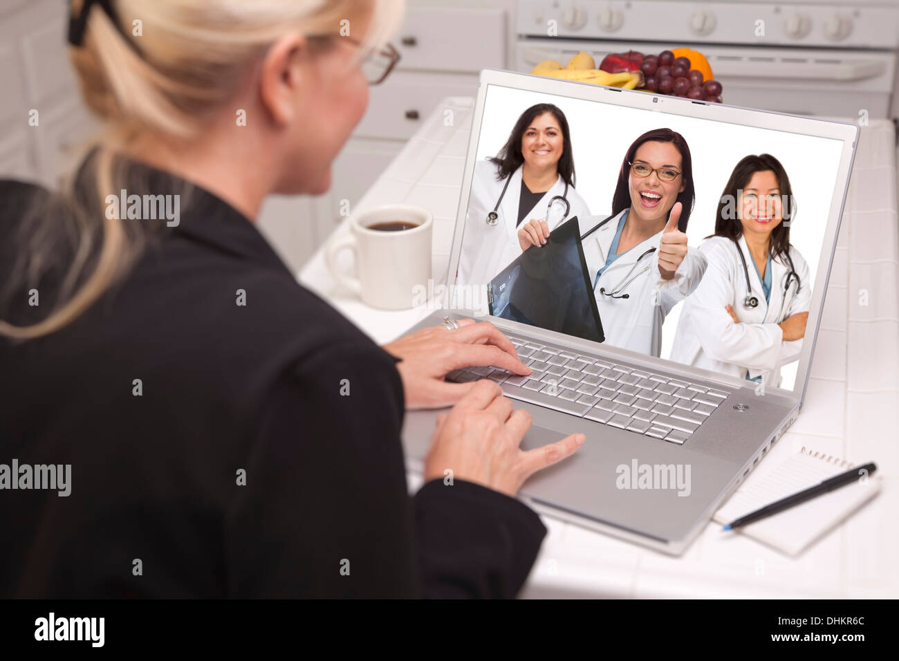 Thumbs up hispanic doctor using hi-res stock photography and images - Alamy