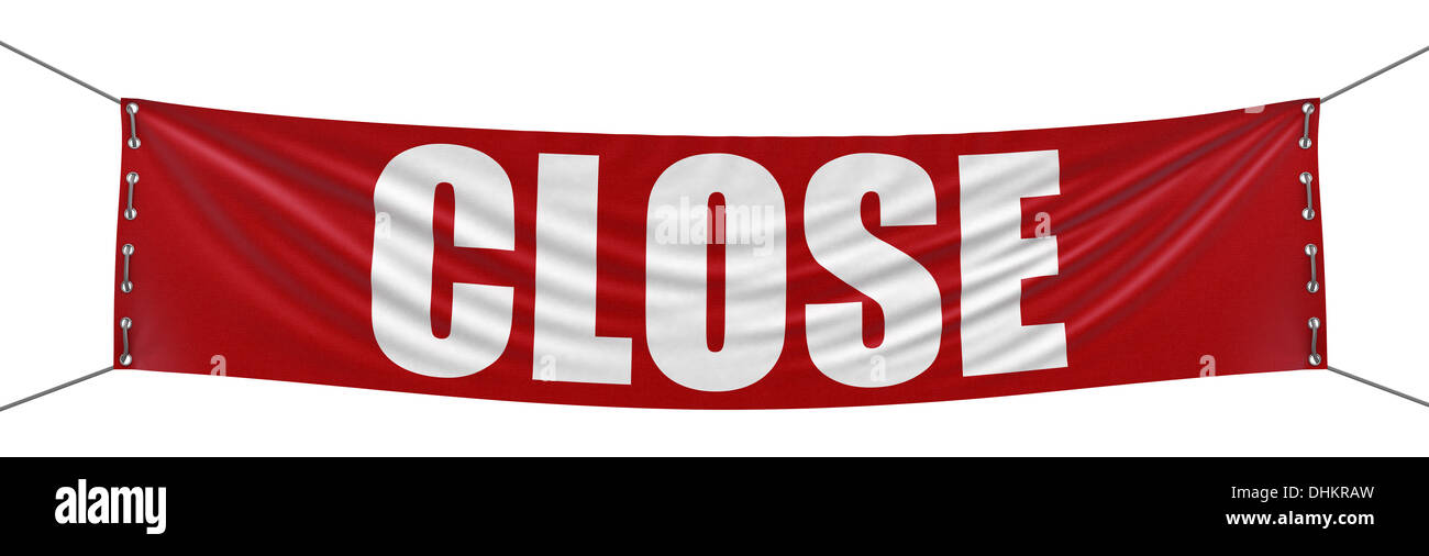 Close Banner (clipping path included Stock Photo - Alamy