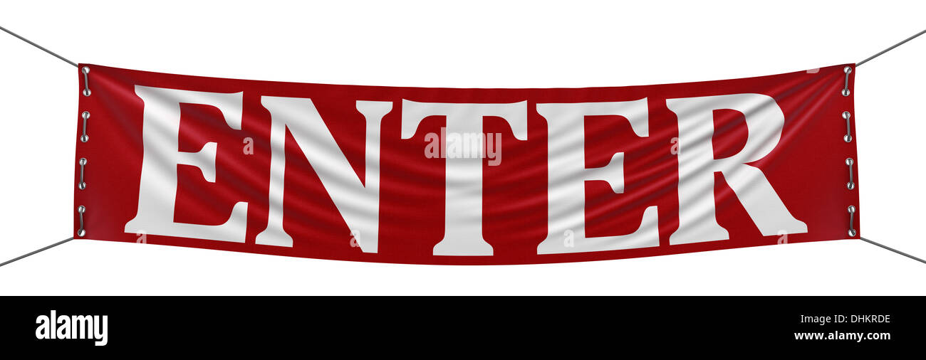 Enter Banner (clipping path included Stock Photo - Alamy