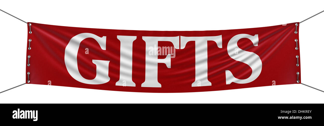 gifts Banner (clipping path included Stock Photo - Alamy