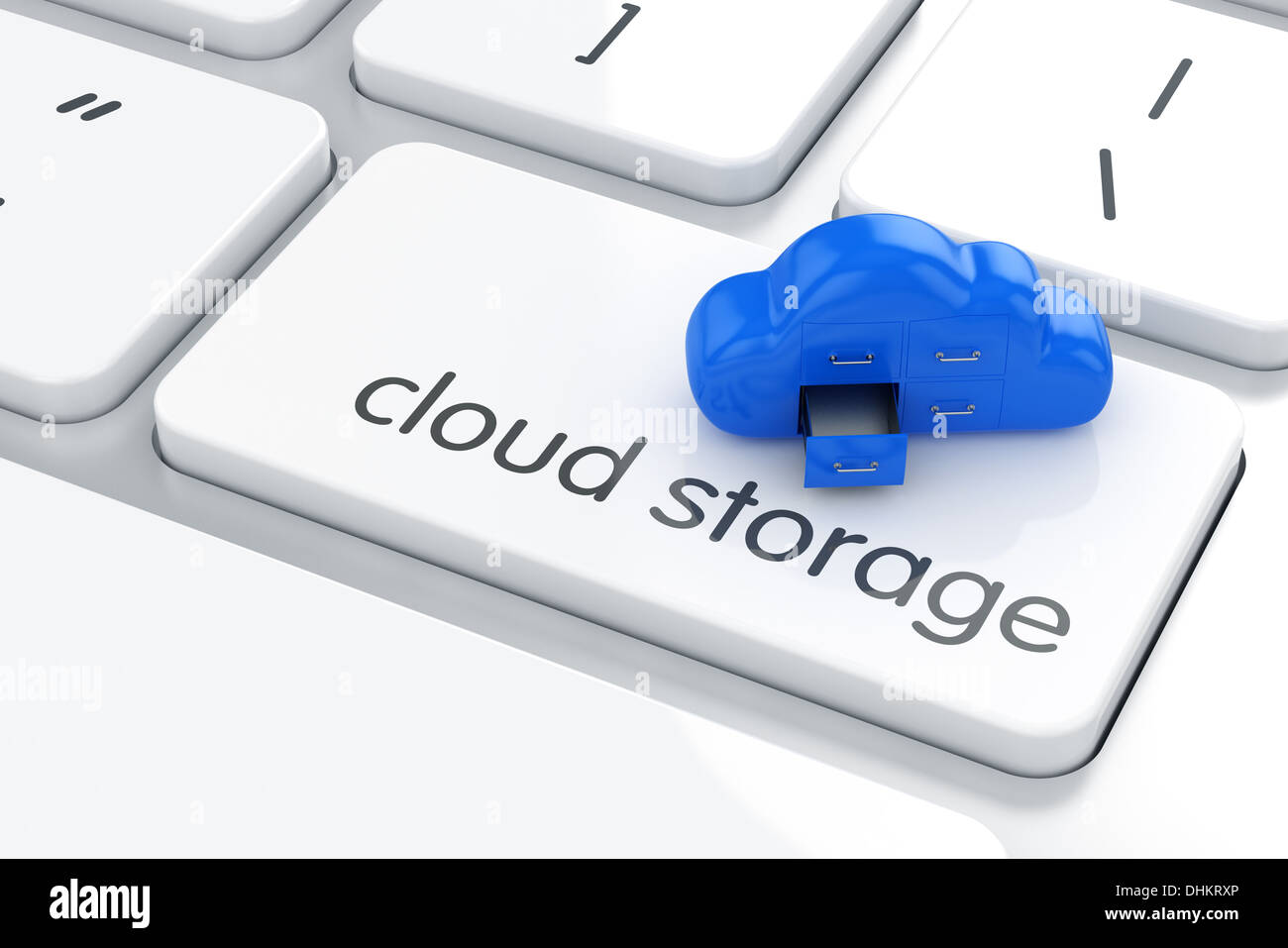 3d render of cloud storage concept. Isolated on white background Stock Photo - Alamy
