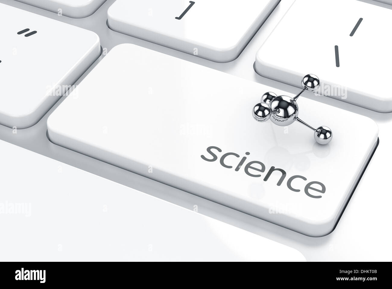 Chrome molecule on the computer keyboard. Science concept Stock Photo ...
