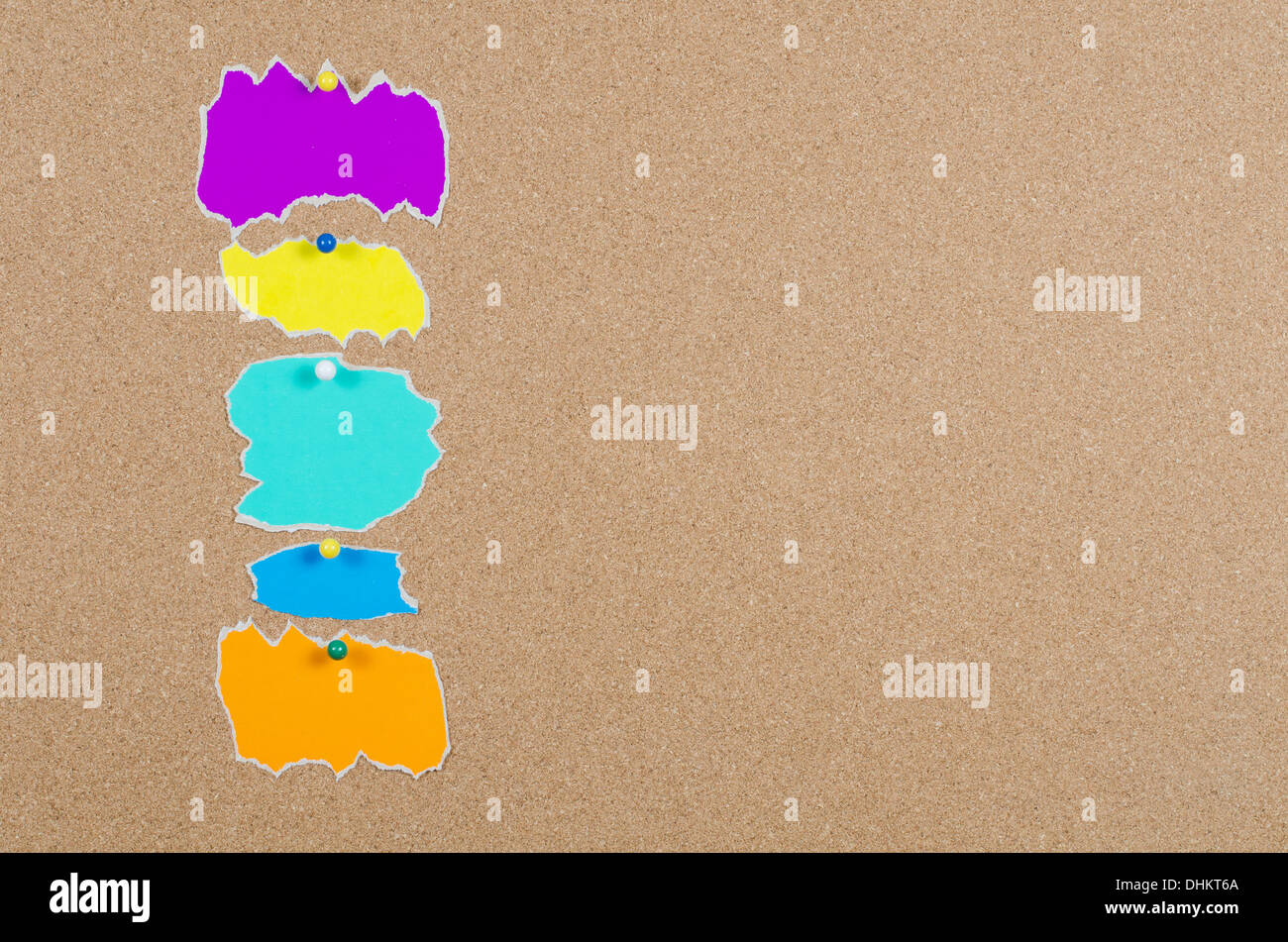 collection of note papers on corkboard Stock Photo - Alamy