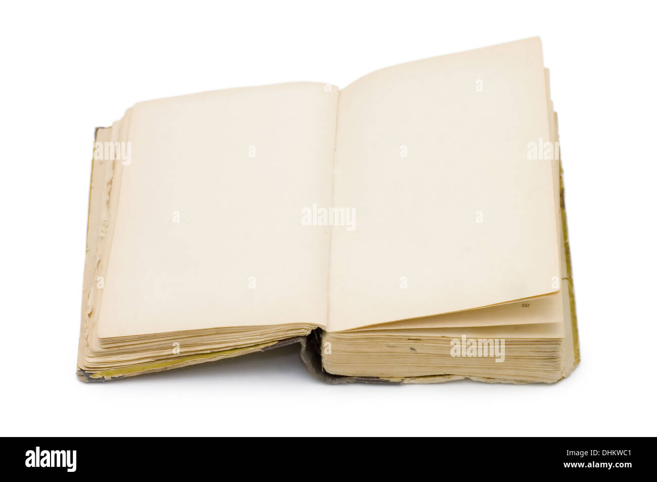 The ancient book isolated on white Stock Photo - Alamy