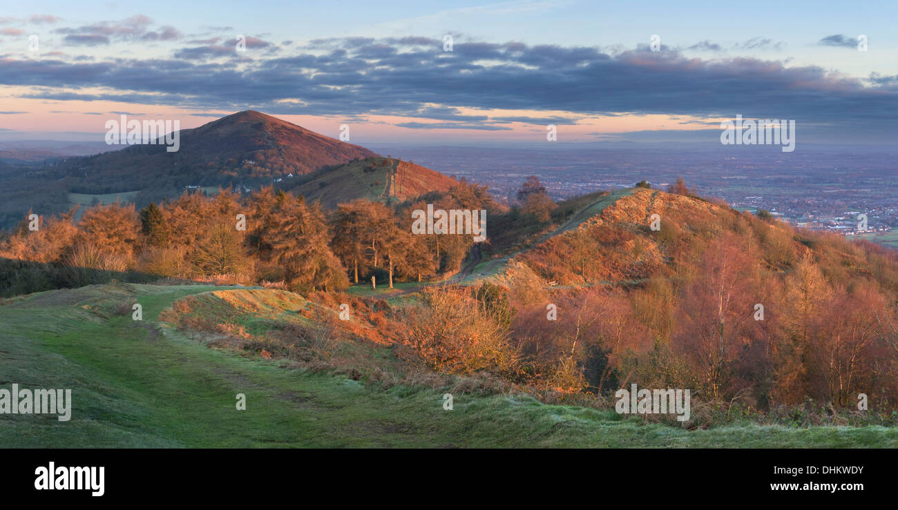 A panoramic photograph taken at sunrise from Pinnacle Hill, Malvern ...